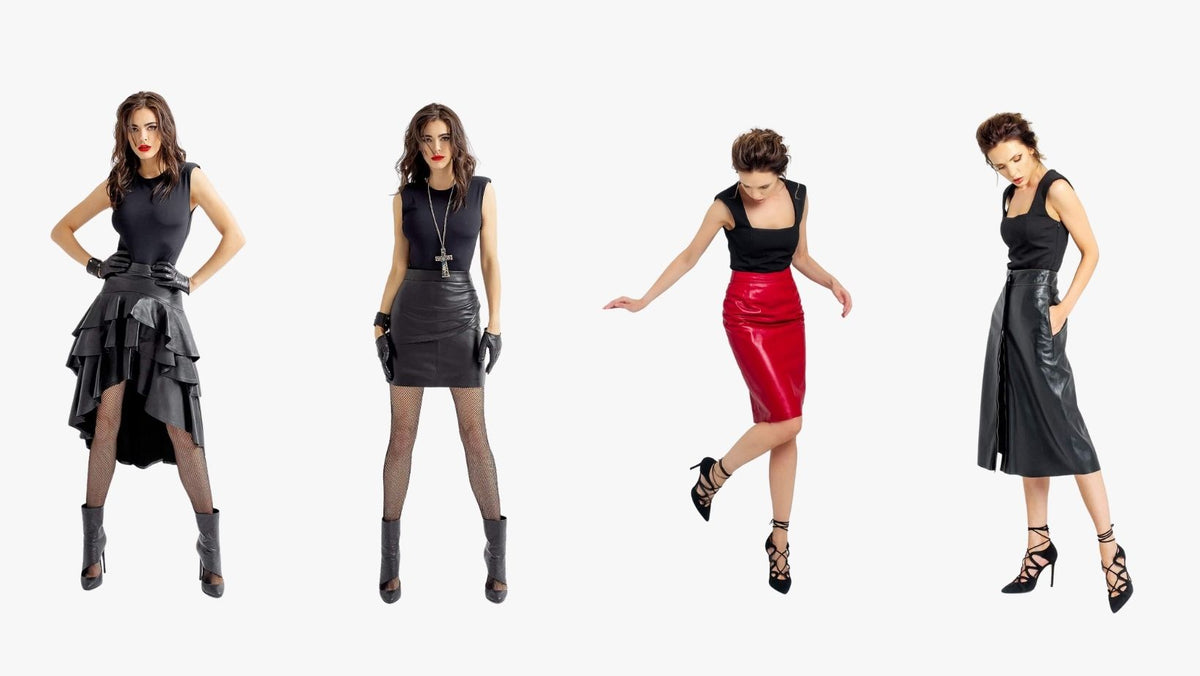 Кожена пола според формата на тялото – Enigma Leather Boutique