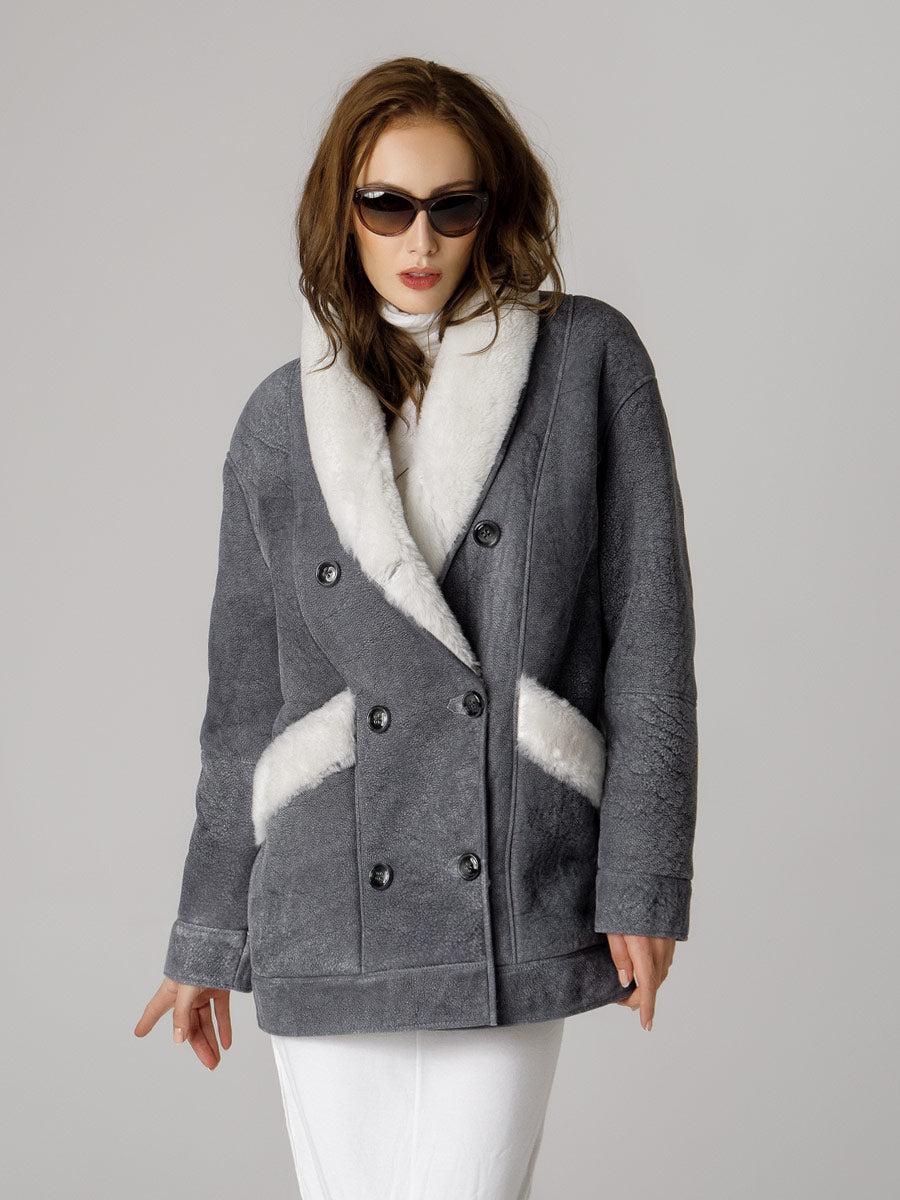 Дамски кожух с шал яка – Enigma Leather Boutique